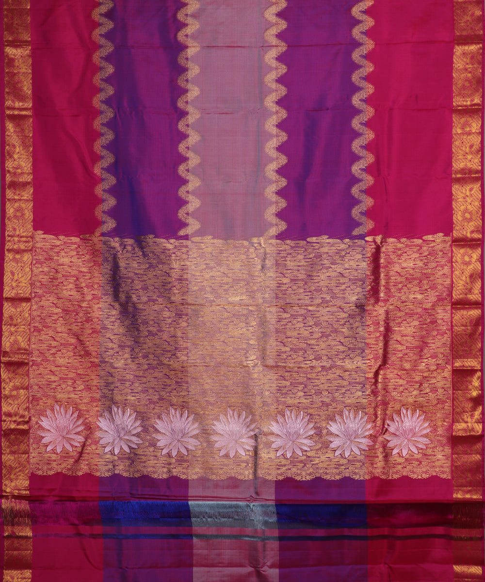 Multi-color handloom trilinga silk saree – TGSCO Handlooms